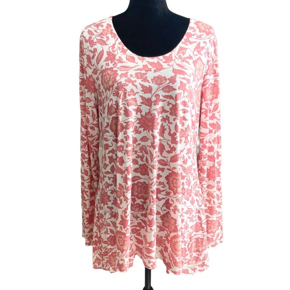 Peruvian Connection | Tops | Peruvian Connection Pink Floral Pima ...